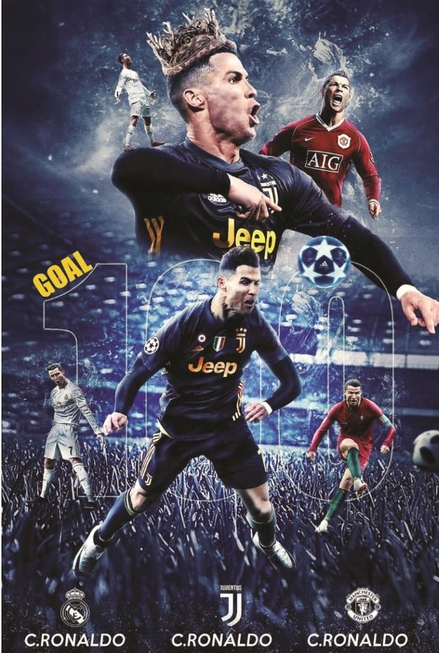 Naklejki na ścianę Naklejka Cristiano Ronaldo CR7 70x50 cm - Atram ...