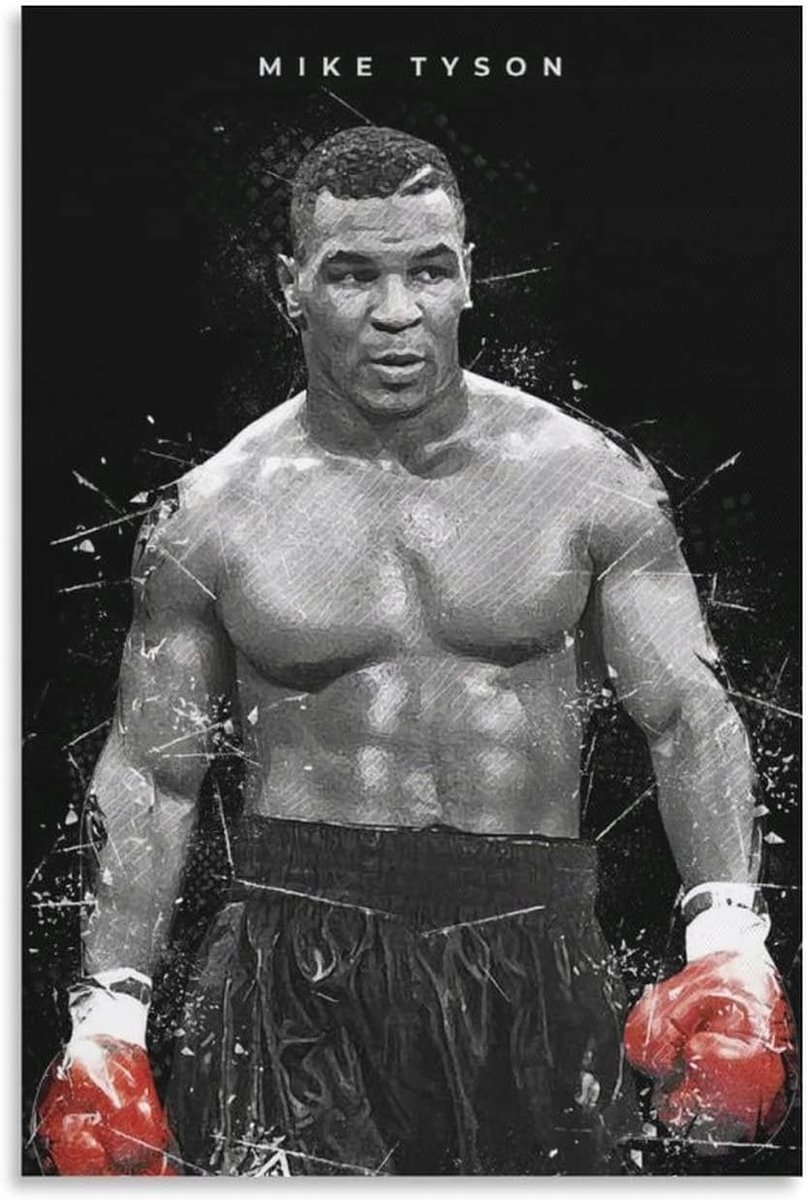 Naklejki na ścianę Naklejka Mike Tyson Iron Mike Box Poster 70x50 cm #2 ...