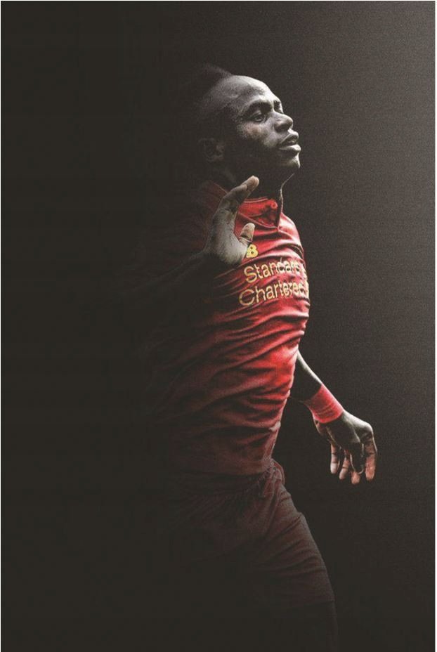 Naklejki na ścianę Naklejka Piłkarski Sadio Mane Liverpool FC 60x90 cm ...