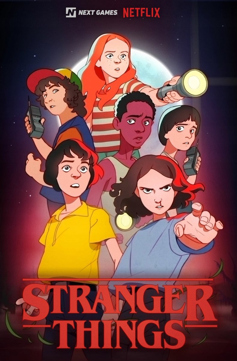 Naklejki na ścianę Naklejka Stranger Things poster serial 40x30cm ...