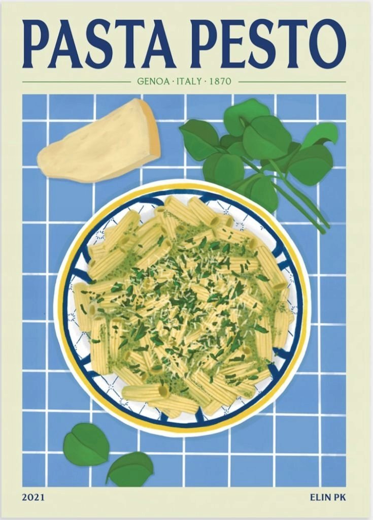 Naklejki na ścianę Pasta Pesto 91,5x61 cm - Atram | Sklep EMPIK.COM