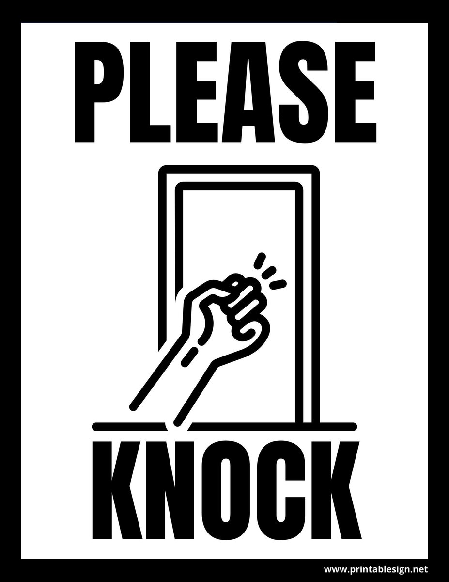 Naklejki na ścianę Please Knock RETRO 91,5x61 cm - Atram | Sklep EMPIK.COM