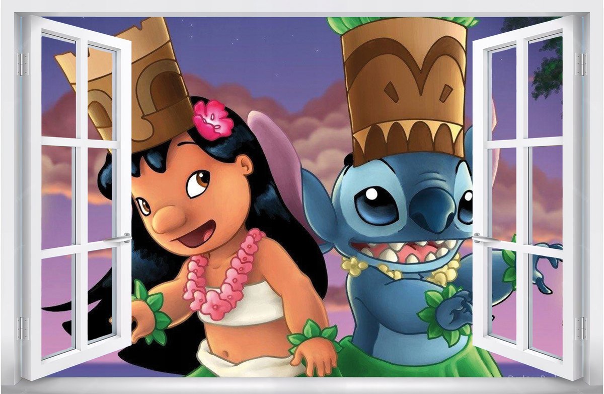 Naklejki na ścianę STICH STICZ STITCH LILO Naklejka XXL 115x75 cm #7 ...