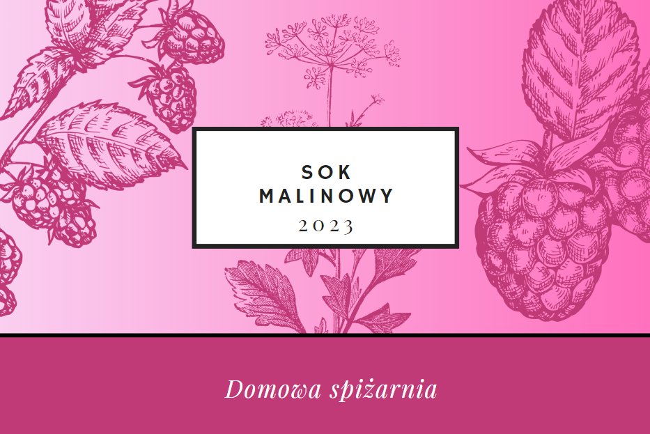 Naklejki na słoiki SOK MALINOWY 9szt. - E-Plumeria | Sklep EMPIK.COM