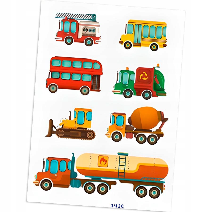 NAKLEJKI NAGRODY MOTYWACYJNE auta transport 1420 - Olechka Creation ...