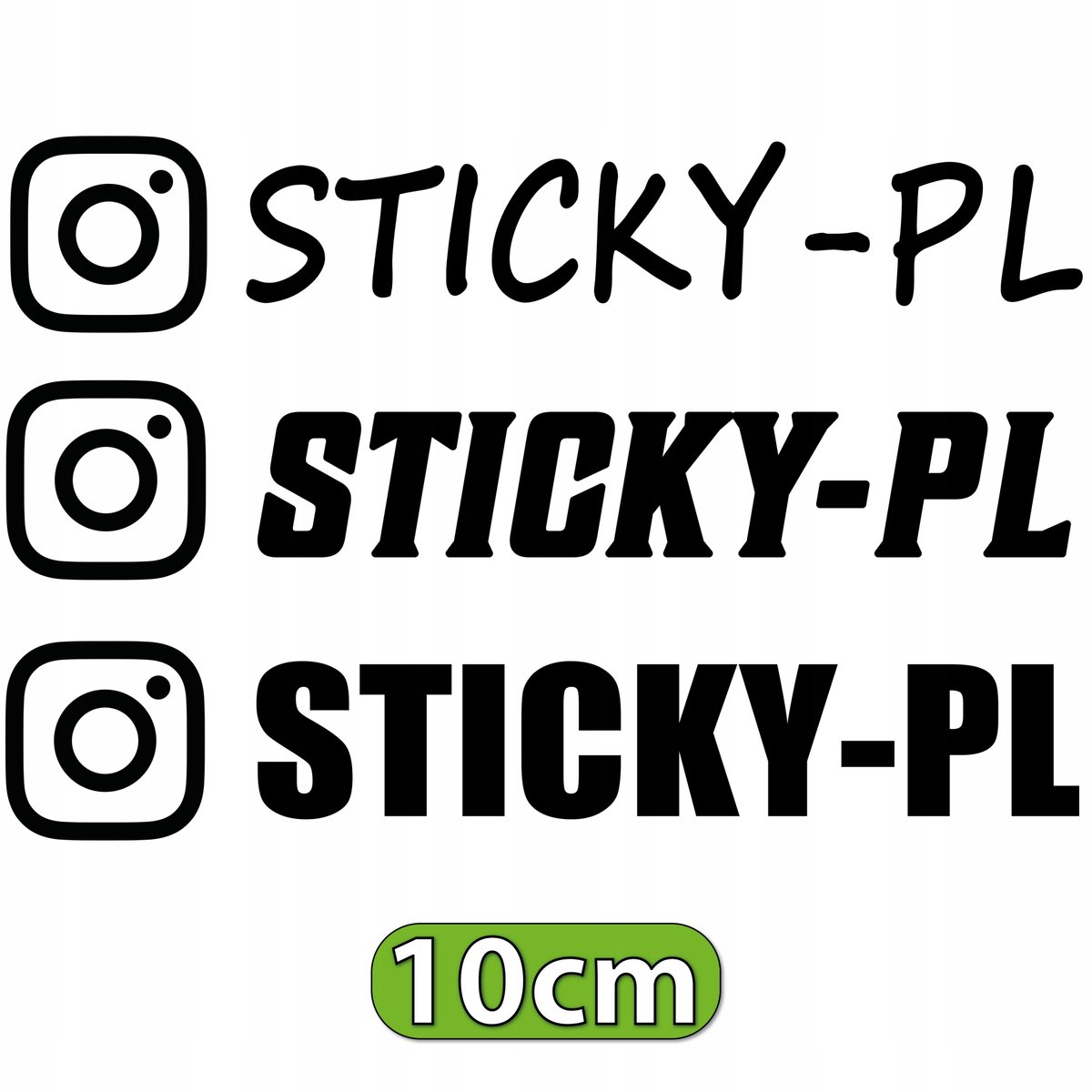 Naklejki Nick Instagram 10 Cm Naklejki Wodoodporne Sticky - Sticky ...