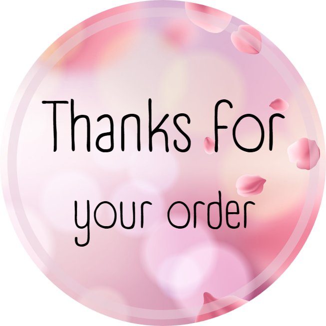 Naklejki THANKS FOR YOUR ORDER 4cm / 210szt. - E-Plumeria | Sklep EMPIK.COM