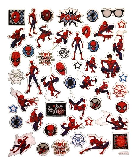 Naklejki wypukłe Marvel Spider-Man ok. 50 sztuk wersja 3 - W&O | Sklep ...