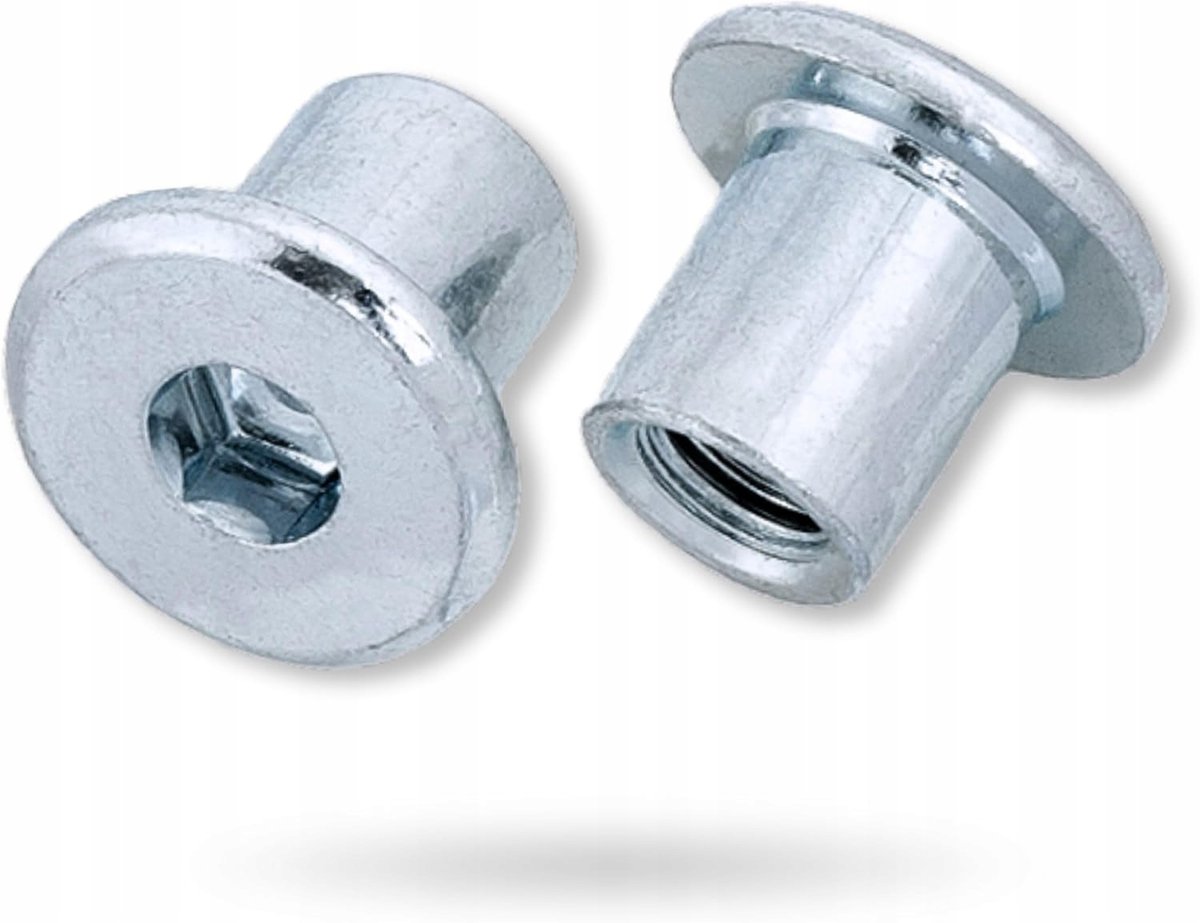 Nakrętka Ericsona M6 Nakrętka M6 Wymiary M6x15x18 mm Łeb Płaski 100 szt ...