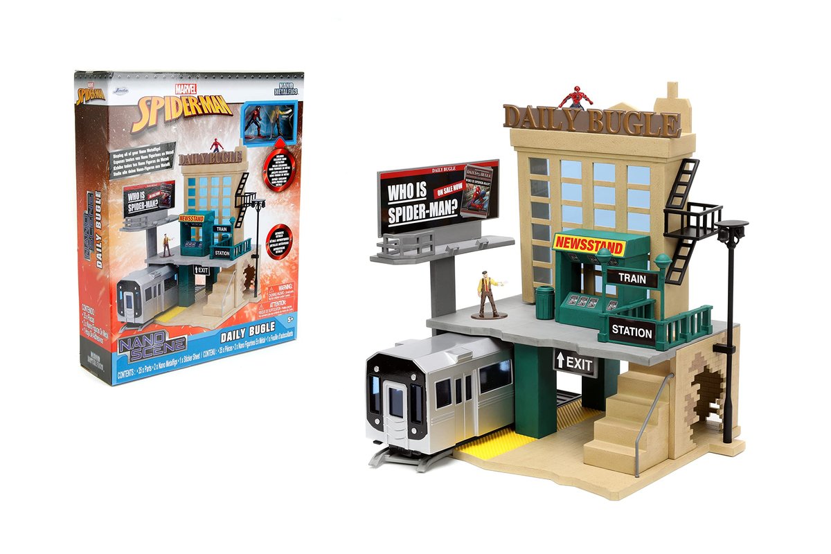 Nano Scene Jada Marvel Spider-Man Daily Bugle con Cifras coleccionables ...