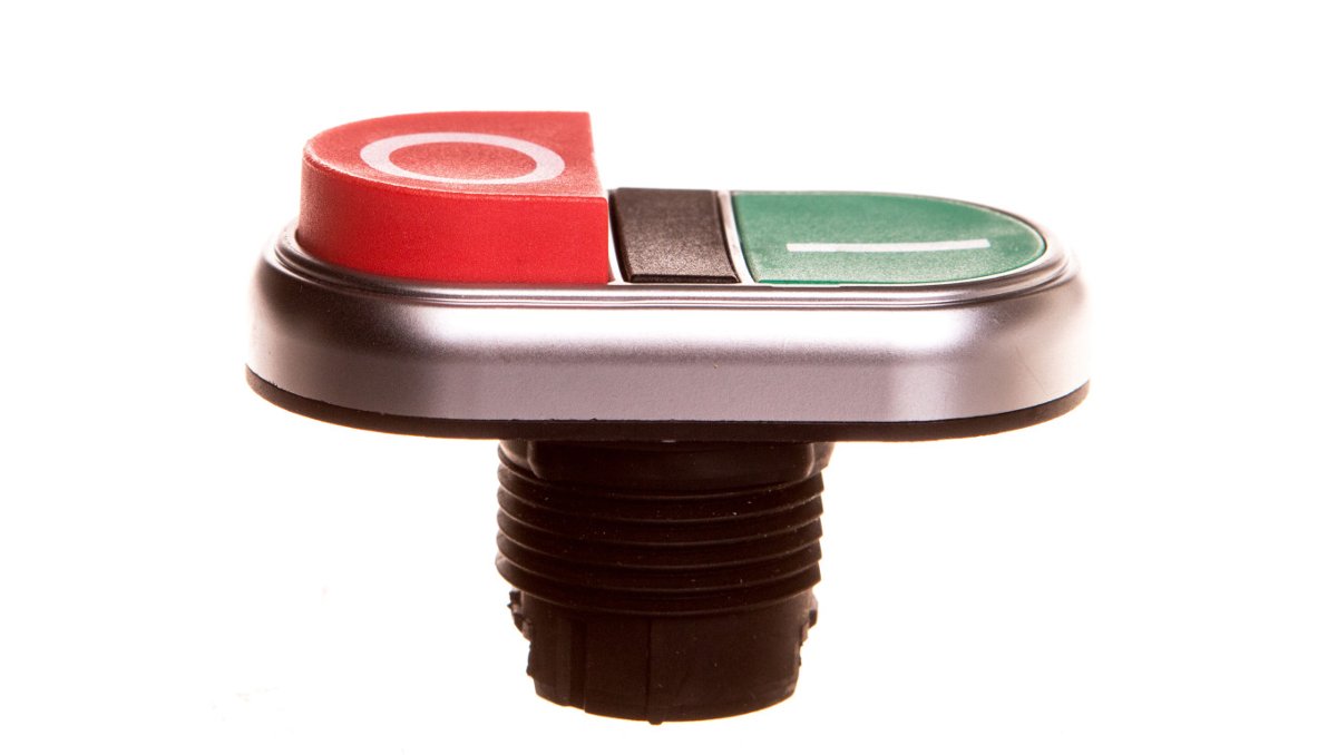 Napęd przycisku podwójny zielony/czerwony /O-I/ z samopowrotem wystający/płaski LPCB7223 ...