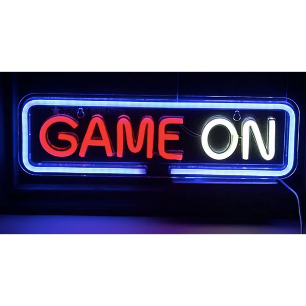 Napis neon LED Game On 1 CZERWONO- BIAŁY - Amaza | Sklep EMPIK.COM