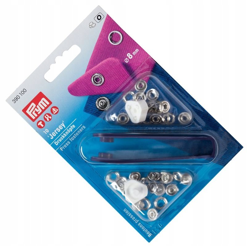 nappy do jerseyu 8mm srebrne 10szt PRYM 390100 . - Prym | Sklep EMPIK.COM