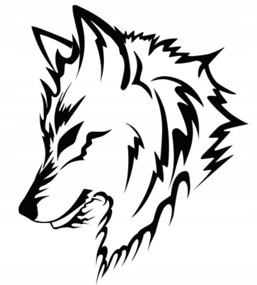Naprasowanka Aplikacja Naklejka na Ubrania Naplamki Wilk wolf rysunek - Atram | Moda Sklep EMPIK.COM