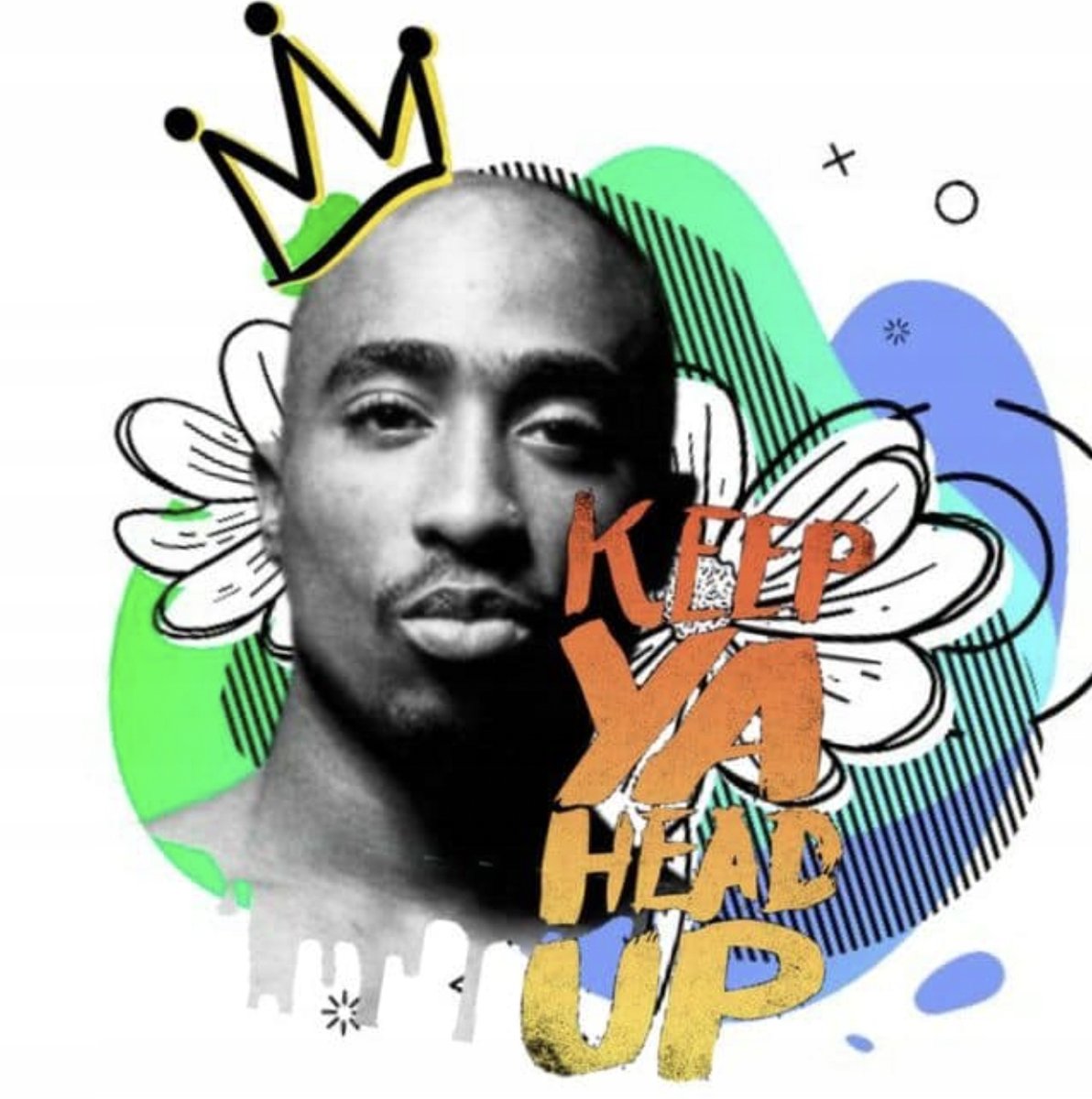 Naprasowanka Aplikacja Termo Naklejka Keep Ya Head Up Tupac Shakur ...