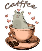 Naprasowanka Kot kawa kotek meme 3 - Zebra | Sklep EMPIK.COM