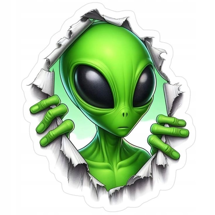 Naprasowanka Termo Naklejka na Odzież Kosmita Alien UFO V1 - Inna marka ...
