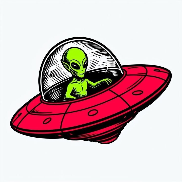 Naprasowanka Termo Naklejka na Odzież Kosmita Alien UFO V5 - Inna marka ...