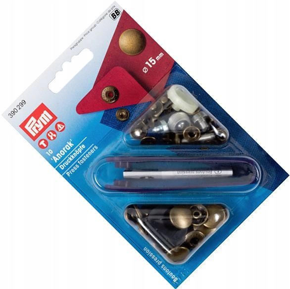 napy do kurtek, bluz mosiądz fi 15mm 10szt PRYM 390299 . - Prym | Sklep ...