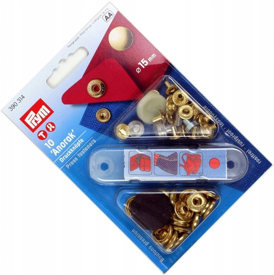 napy do kurtek, bluz złote fi 15mm 10szt PRYM 390314 . - Prym | Sklep ...