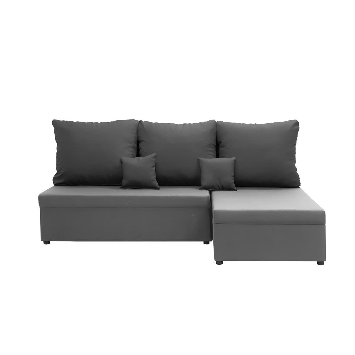 Narożnik kanapa z funkcją spania BODO jasny szary/ciemny szary - wygodniej.pl | Sklep EMPIK.COM