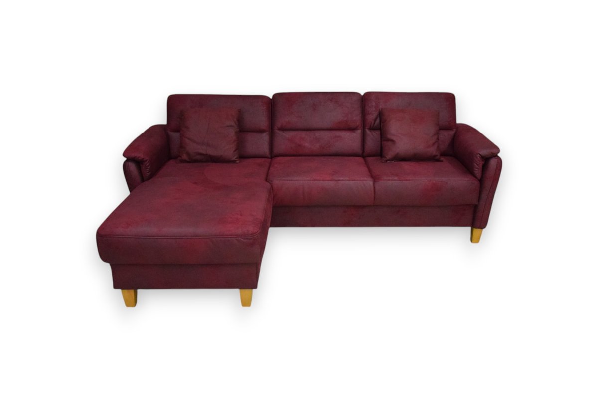 NAROŻNIK PALMERA BORDOWY Kanapa Sofa Do salonu Funkcja spania - Inna ...