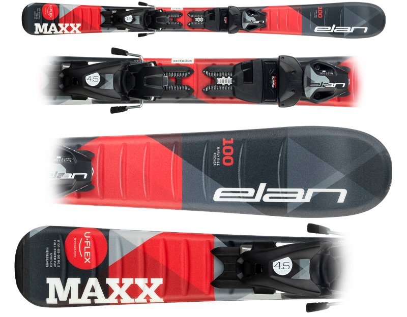 Narty Elan MAXX Black/Red 2022 + Wiązania EL 7.5 GW 150cm - Elan ...