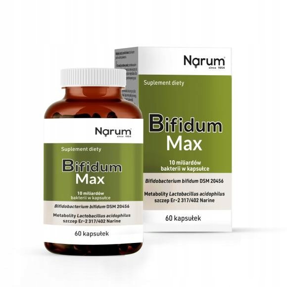 Narum Bifidum Max 60 kapsułek szczepy DSM 20456 i Er-2 317/402 Narine ...