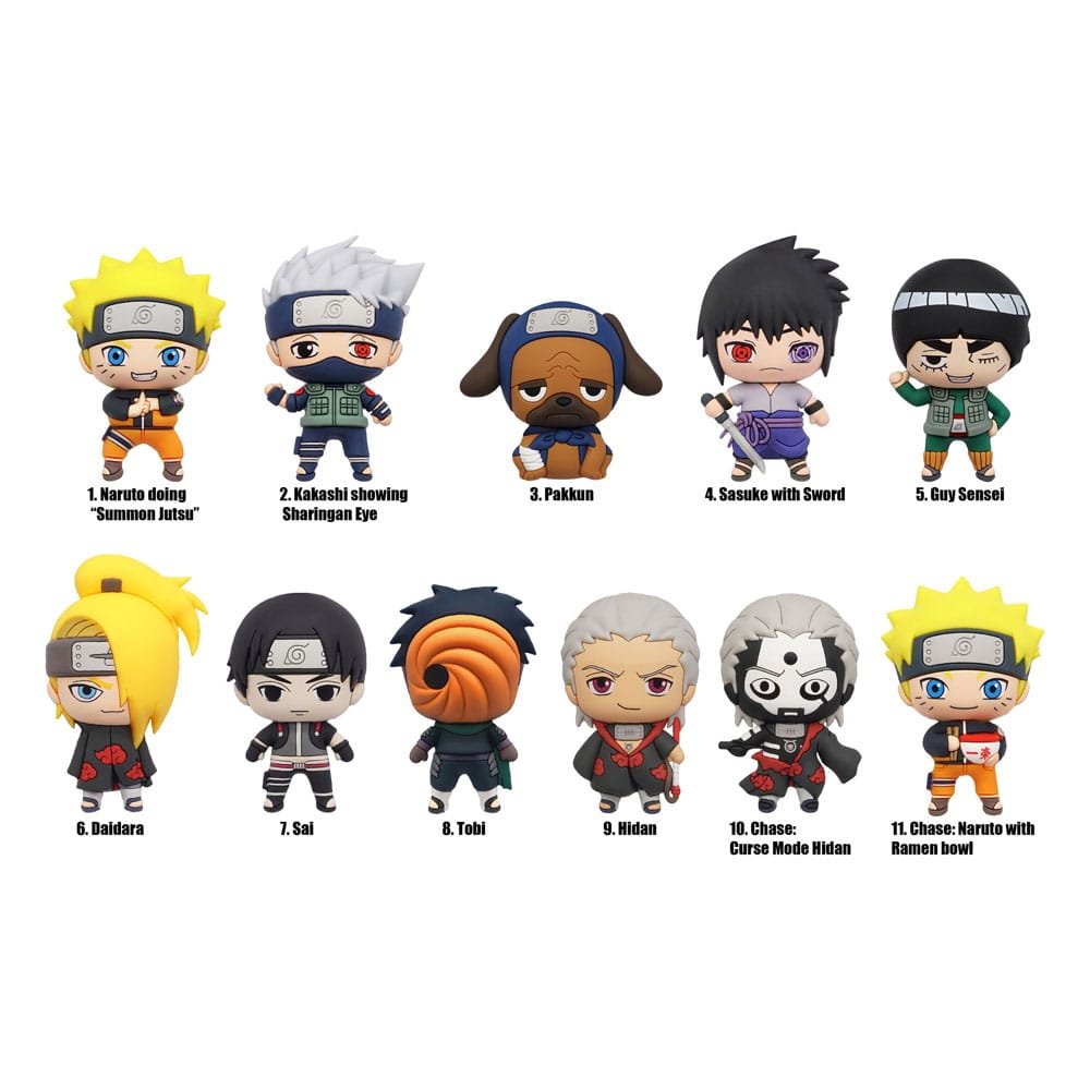 Naruto Shippuden 3D PVC Bag Clips Series 3 Display (24) - Inna marka ...