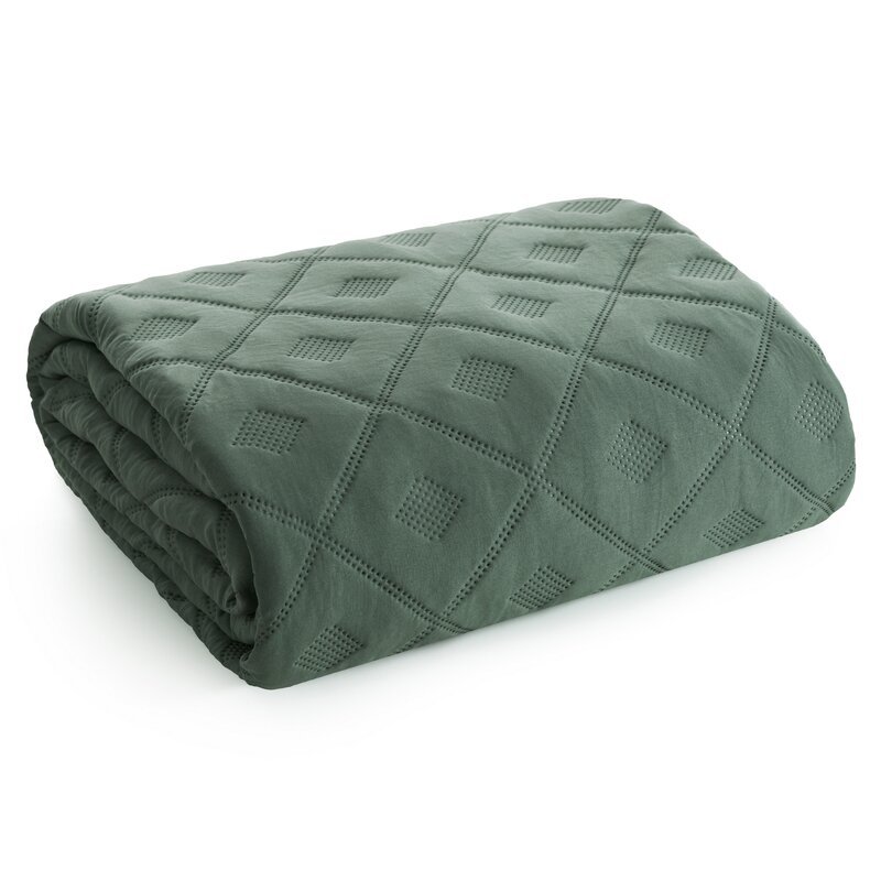 Narzuta 200x220 Alara zielona romby pikowana D91 - DESIGN91 | Sklep EMPIK.COM