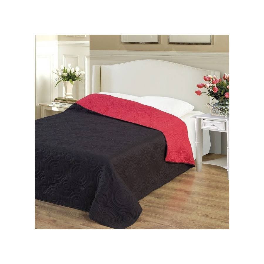 Narzuta dwustronna Salina czerwono/czarna 180x200 180 x 200 [cm] - Wisan | Sklep EMPIK.COM