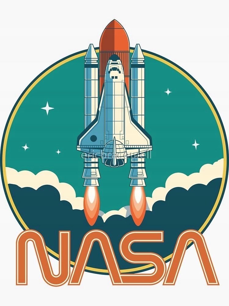 NASA Kosmos Moon Plakat Vintage Retro 40x30 cm #1 - Atram | Sklep EMPIK.COM
