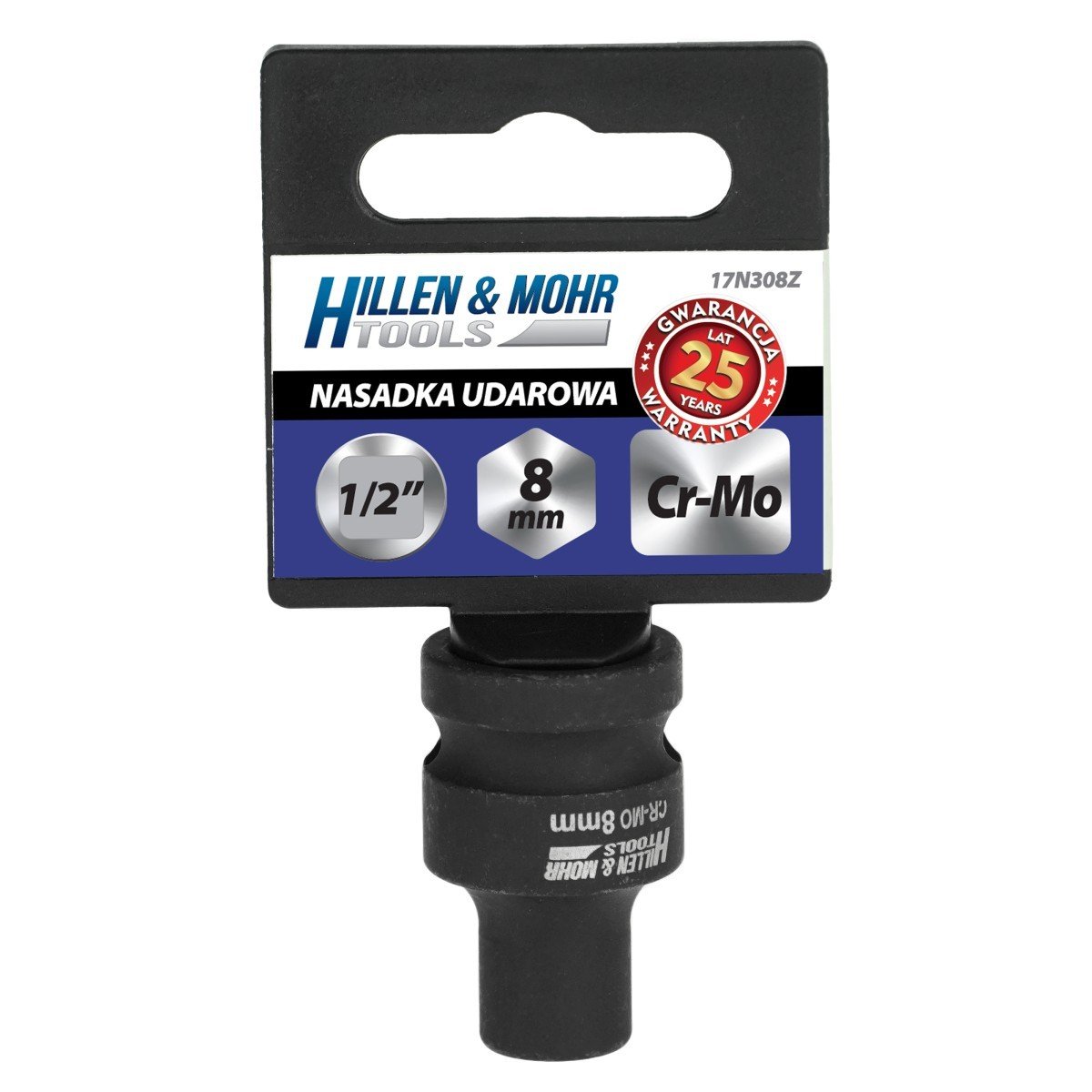 Nasadka udarowa 1/2'' Hillen&Mohr 17N319Z 19x38mm, stal Cr-Mo - Hillen ...