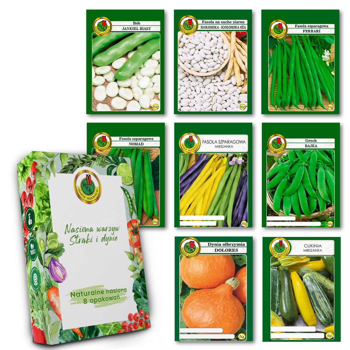 Nasiona warzyw DYNIA BÓB Fasola Groch ZESTAW - PNOS | Sklep EMPIK.COM