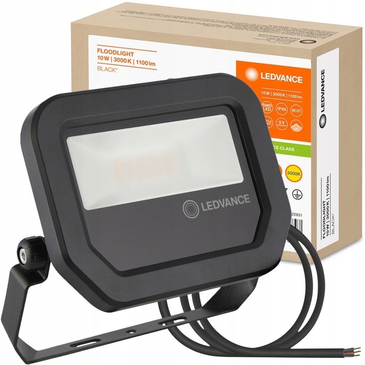 Naświetlacz FLOOD LED PFM 10W/3000K 1100lm SYM 100 BK LEDV - Ledvance | Sklep EMPIK.COM