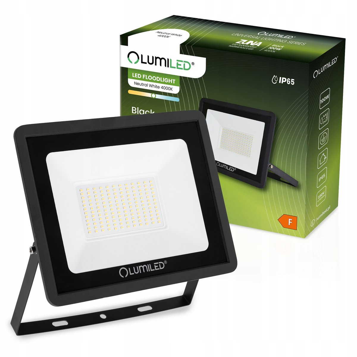 Naświetlacz LED 100W 9000lm IP65 LAMPA HALOGEN REFLEKTOR SLIM LUMILED ...