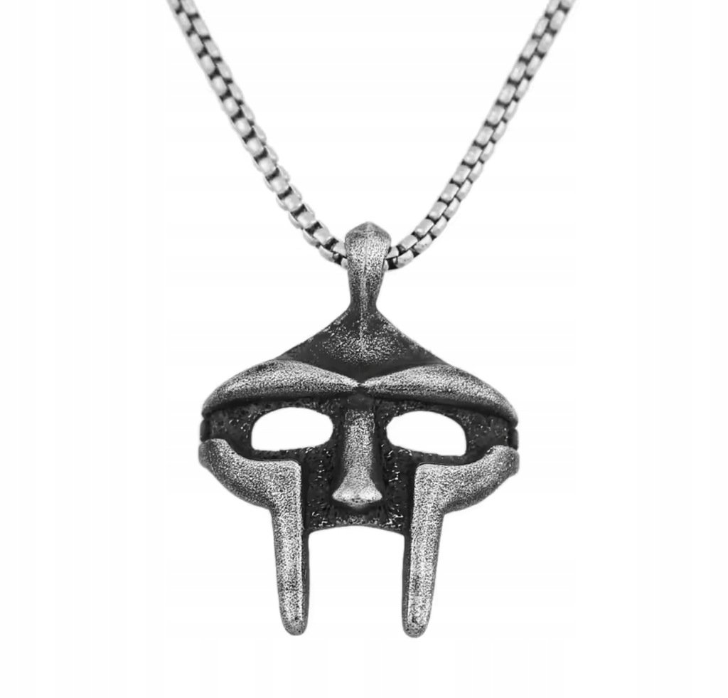 Naszyjnik chain maska MF DOOM czarna rap streetwear prezent Y2K - Inna ...