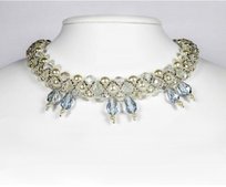 Naszyjnik panny młodej z kryształkami i perłami Bohemia Angelica 03 ...