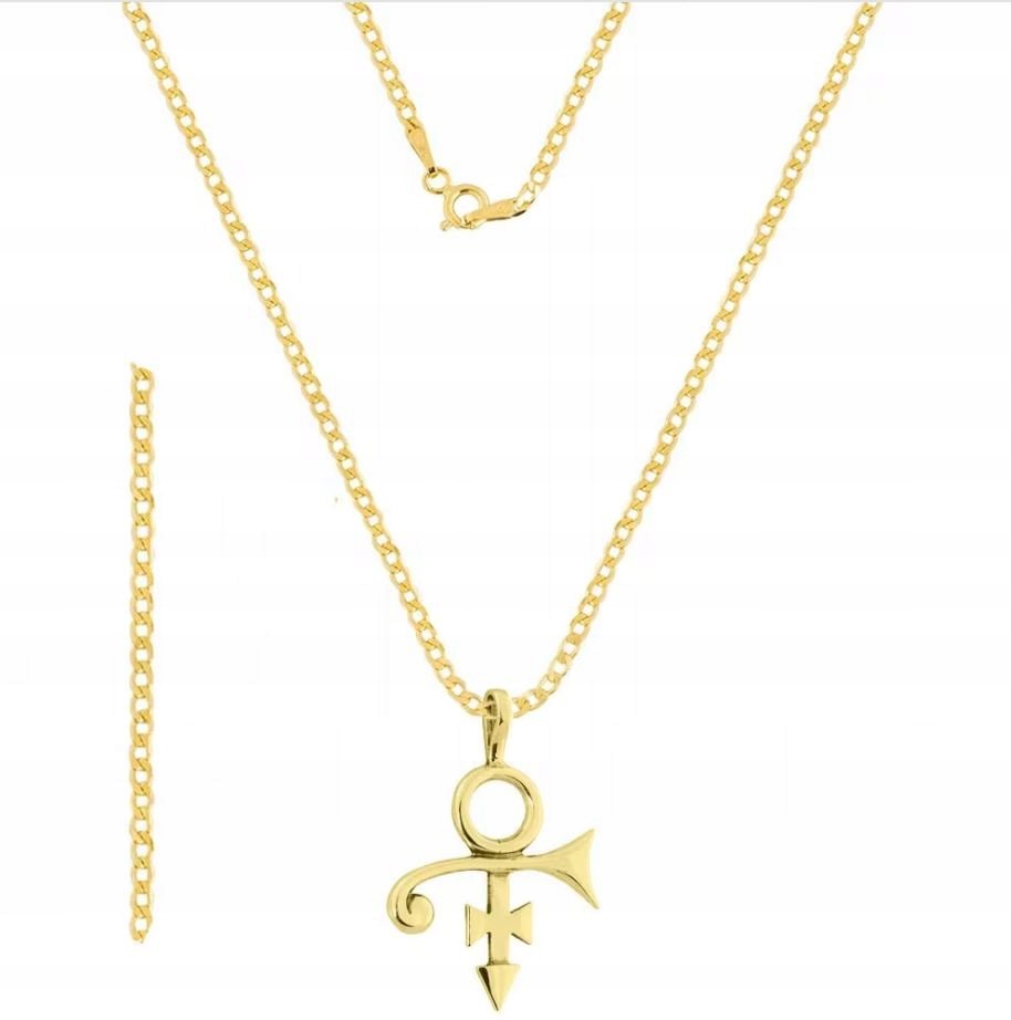 Naszyjnik Prince Symbol Miłości pr.925 Pancerka Złocona | 55 cm - Ulex ...