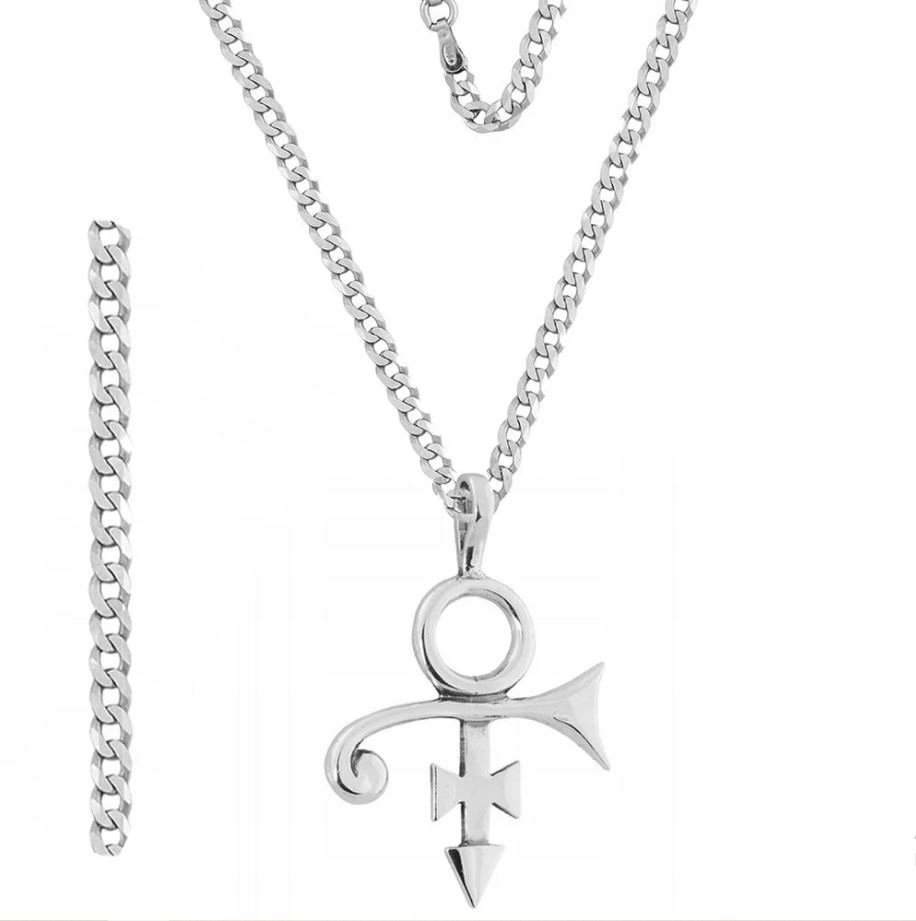 Naszyjnik Prince Symbol Miłości Srebro pr. 925 Pancerka Srebrny | 50 cm ...