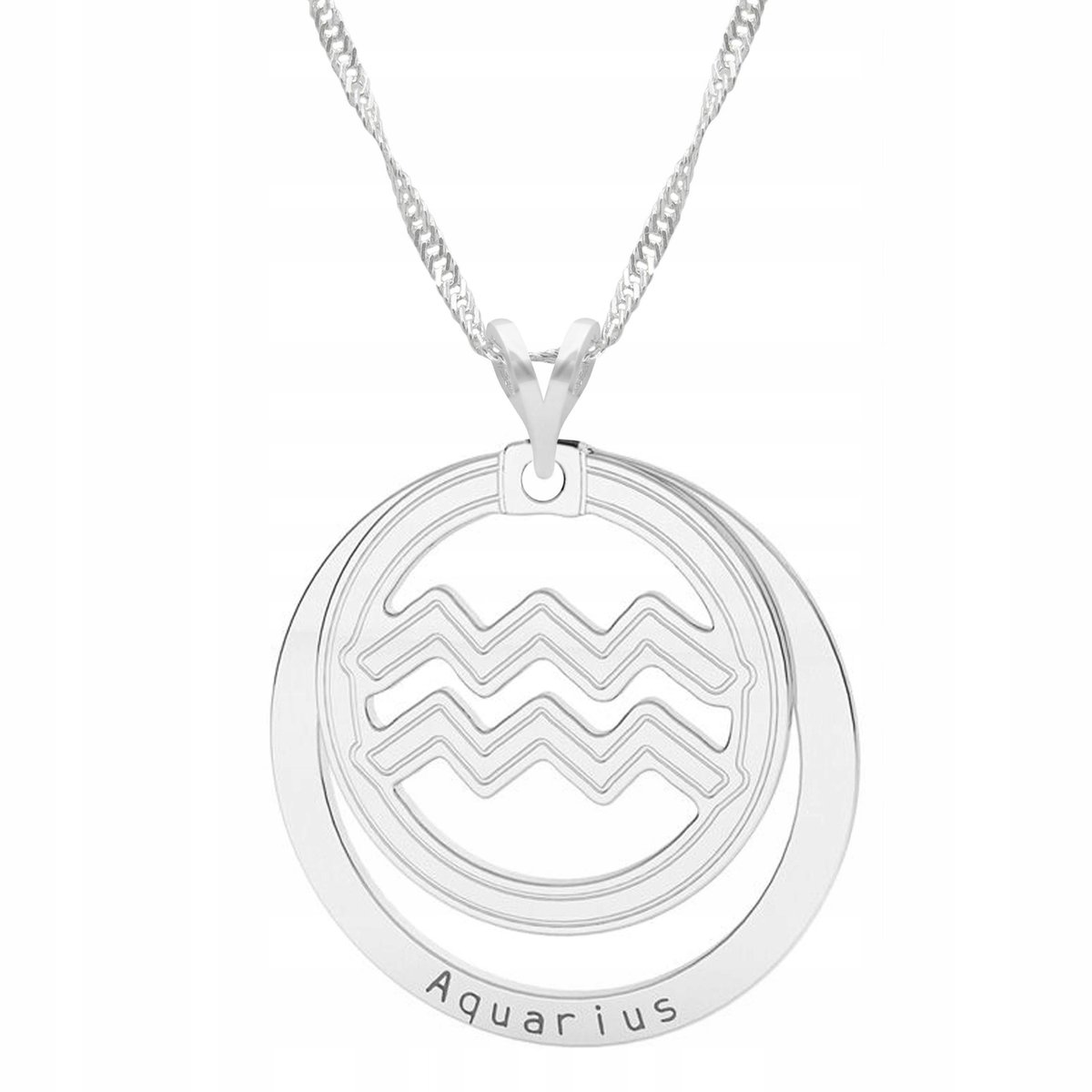 Naszyjnik Srebrny Znak Zodiaku Wodnik Gwiazdy Astrologia Zodiak SREBRO ...