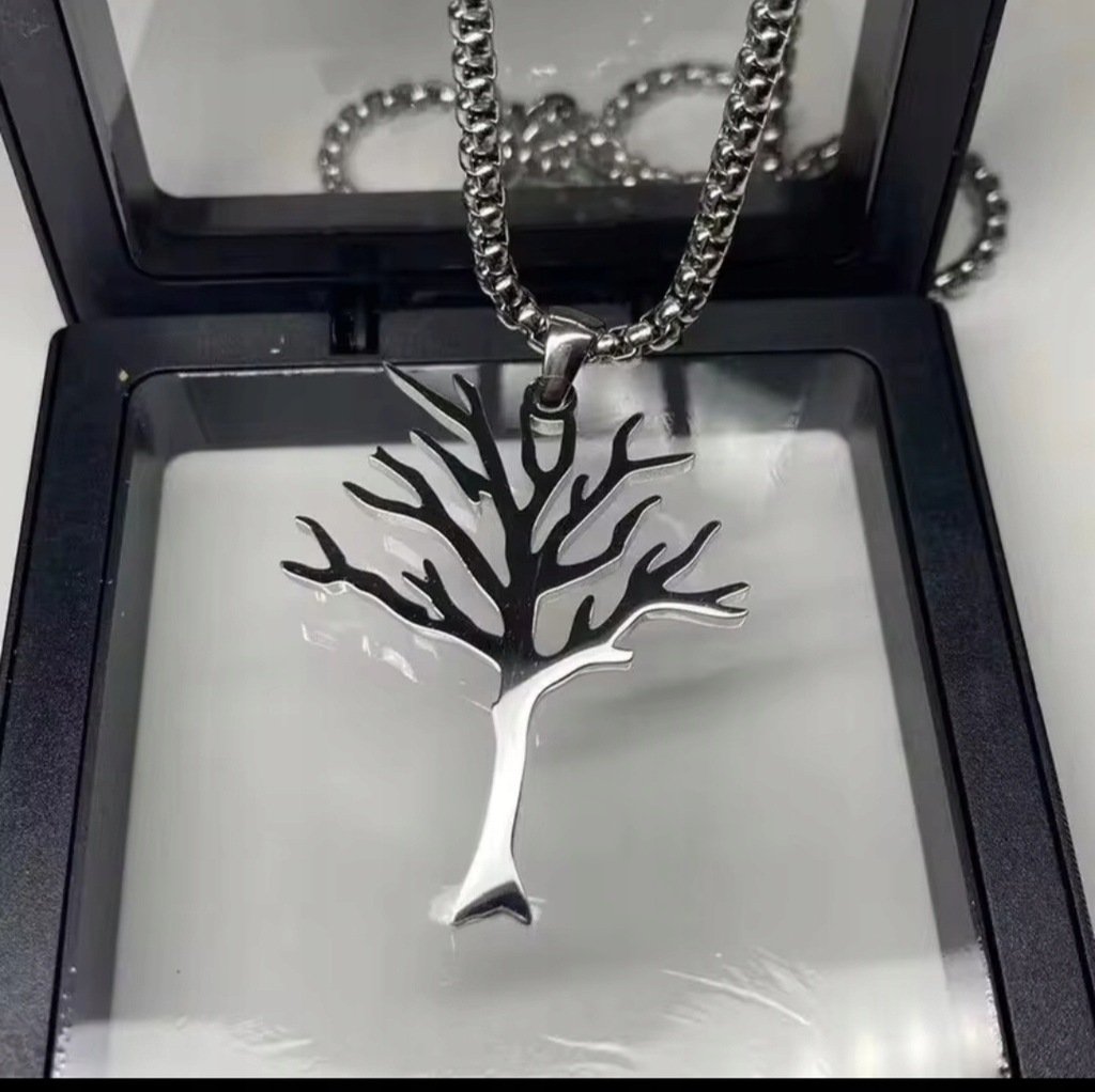 Naszyjnik wisiorek xxxtentacion tree tatto tatuaż drzewo srebrne ...