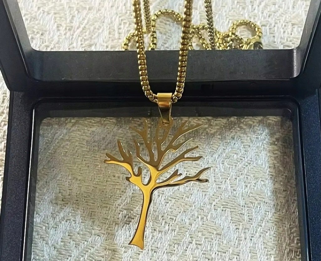 Naszyjnik wisiorek xxxtentacion tree tatto tatuaż drzewo złote prezent ...
