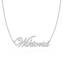Naszyjnik z imieniem WIKTORIA srebro pozłacane - Radziszewska | Moda ...