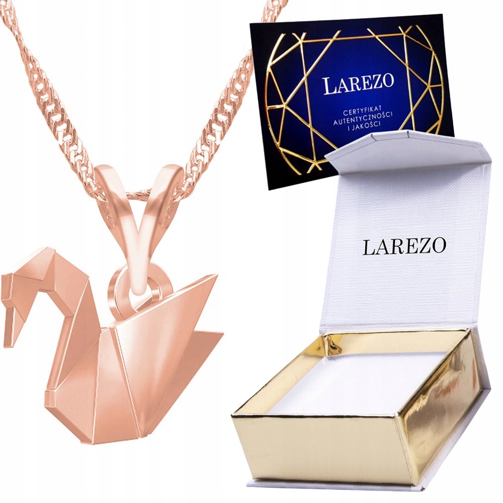 Naszyjnik złoty łańcuszek 925 Łabędź Origami - Inna marka | Moda Sklep ...