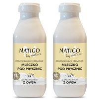 Natigo By Nature, Mleczko Regenerujące Pod prysznic, Owies 2x400ml ...