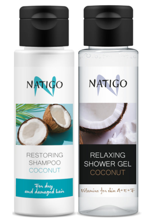 Natigo, Zestaw Szampon I Żel Pod Prysznic, Kokos, 2x100ml | Sklep EMPIK.COM