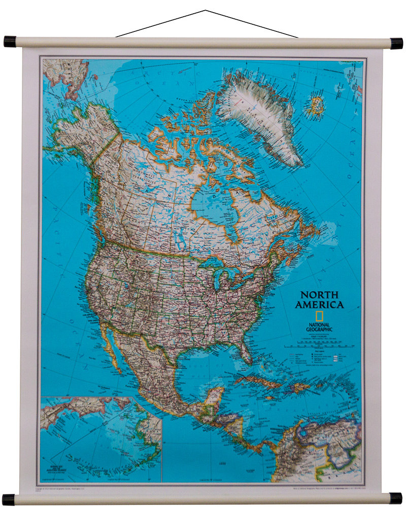 National Geographic, Ameryka Północna Classic mapa ścienna polityczna ...