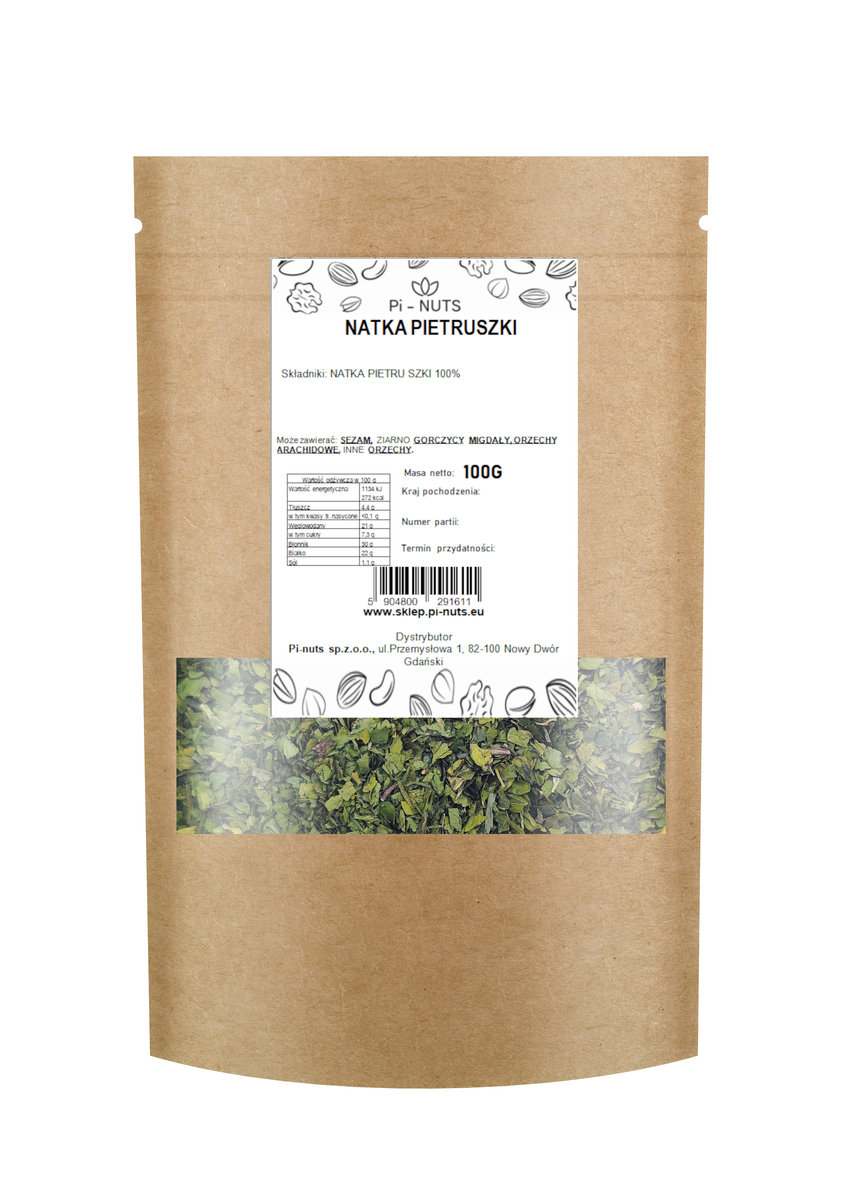 Natka pietruszki suszona 100g - Pi-nuts | Sklep EMPIK.COM