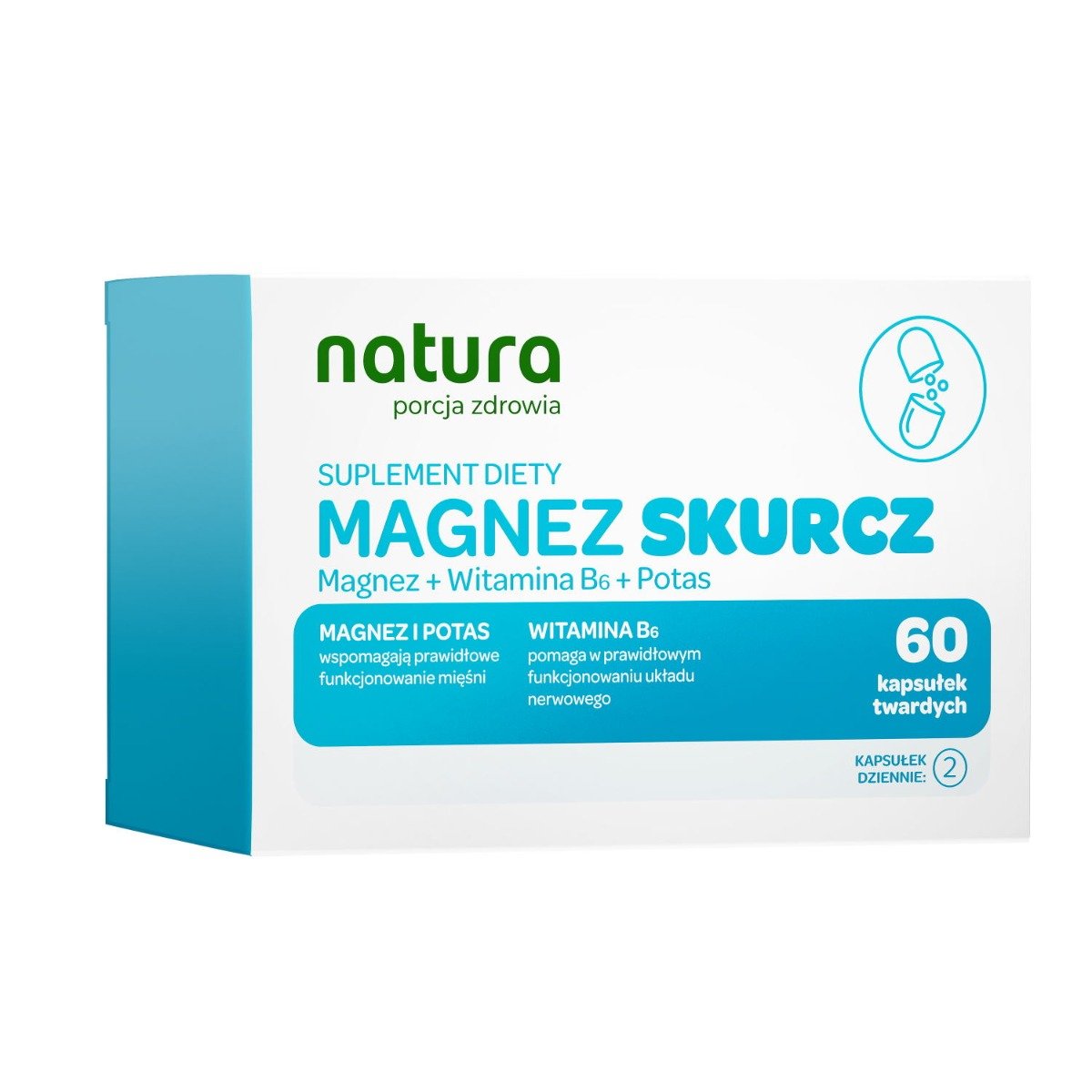 Natura Porcja Zdrowia, Suplement Diety, Magnez Skurcz 60 Szt. | Sklep ...